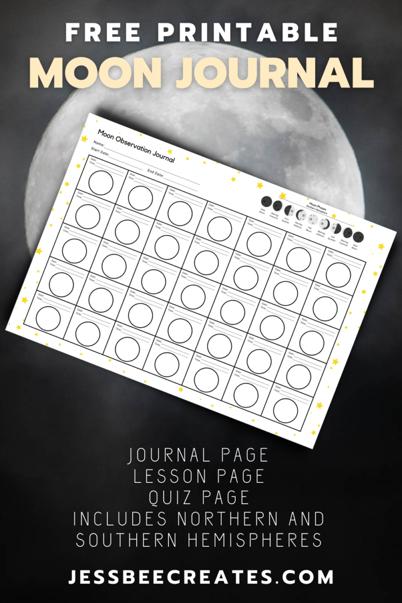 Free Printable Moon Observation Journal – JessBeeCreates.com